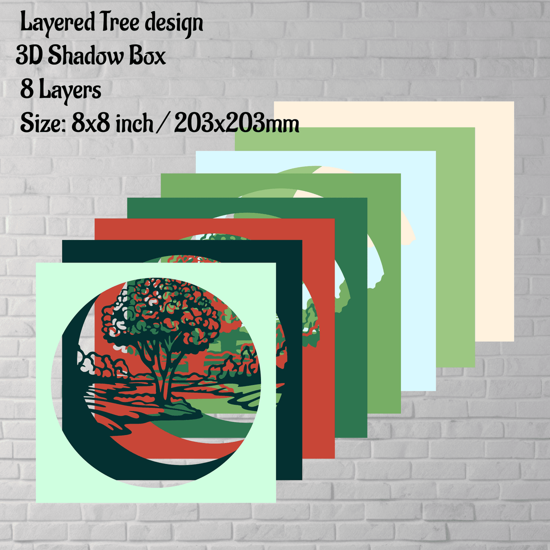 3D Tree Shadow Box SVG for Cricut - DIY Home Decor