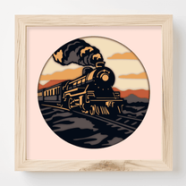 3D Vintage Train Shadow Box, 3D Layered Svg, Vintage Train 3d layered ...