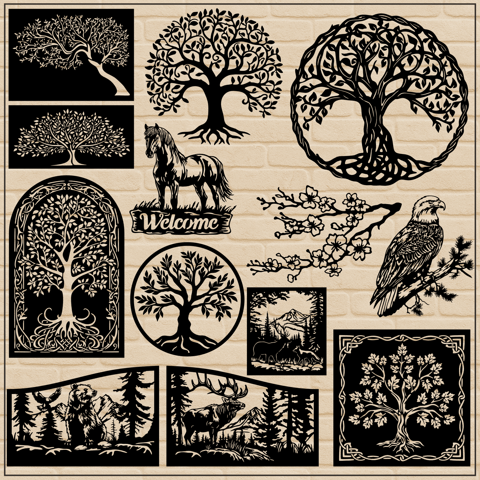 500+ CNC & Cricut SVG DXF EPS Design Bundle | CutFilesShop