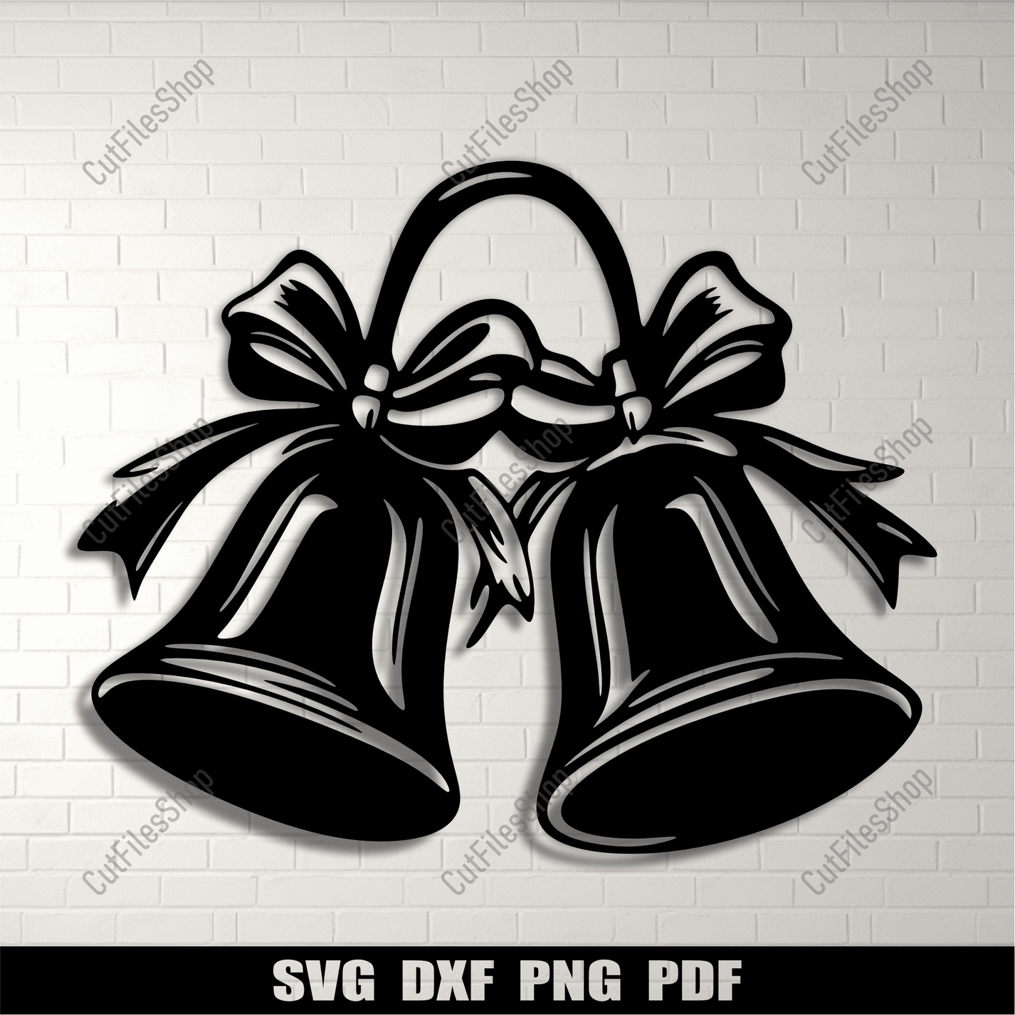Christmas Bells SVG,Cut Files for Cricut,Silhouette, and CNC