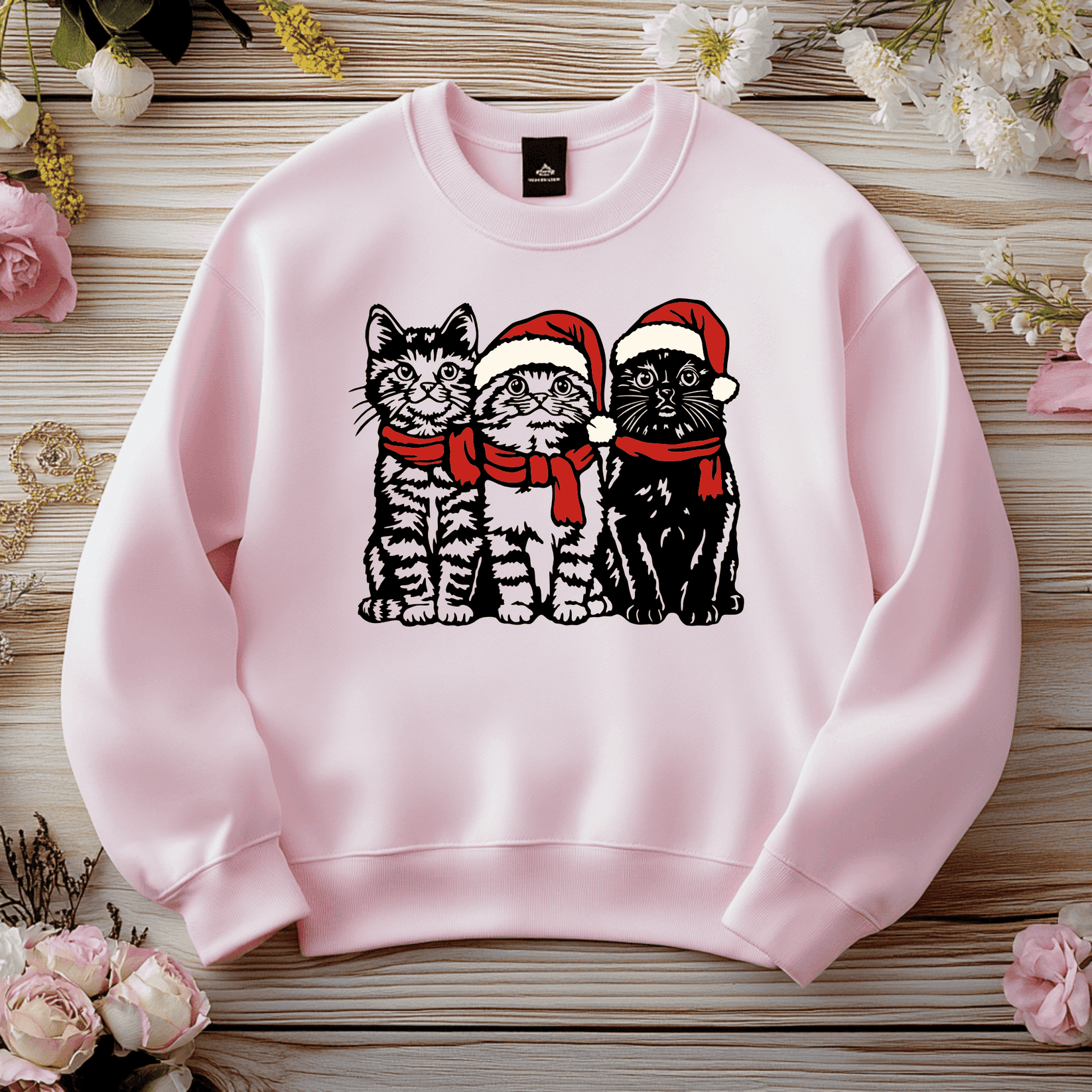 Christmas Cats SVG: DTF Print, DXF for CNC, and Sublimate