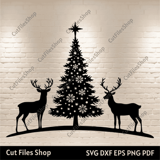 Christmas Tree & Reindeer SVG, CNC & Cricut Files
