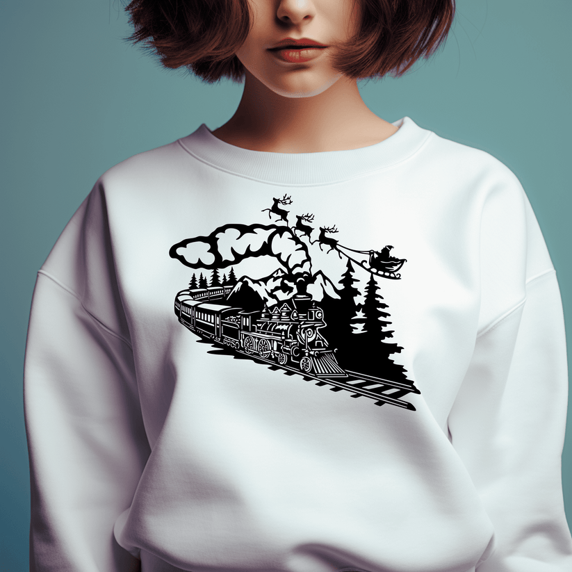 Polar Express Train Vector Svg & Santa Sleigh Cut Files