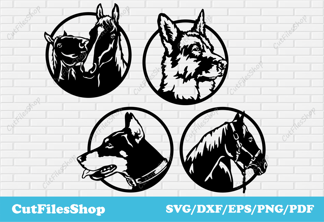 Animal SVG & DXF Cut Files for Cricut, Laser & CNC