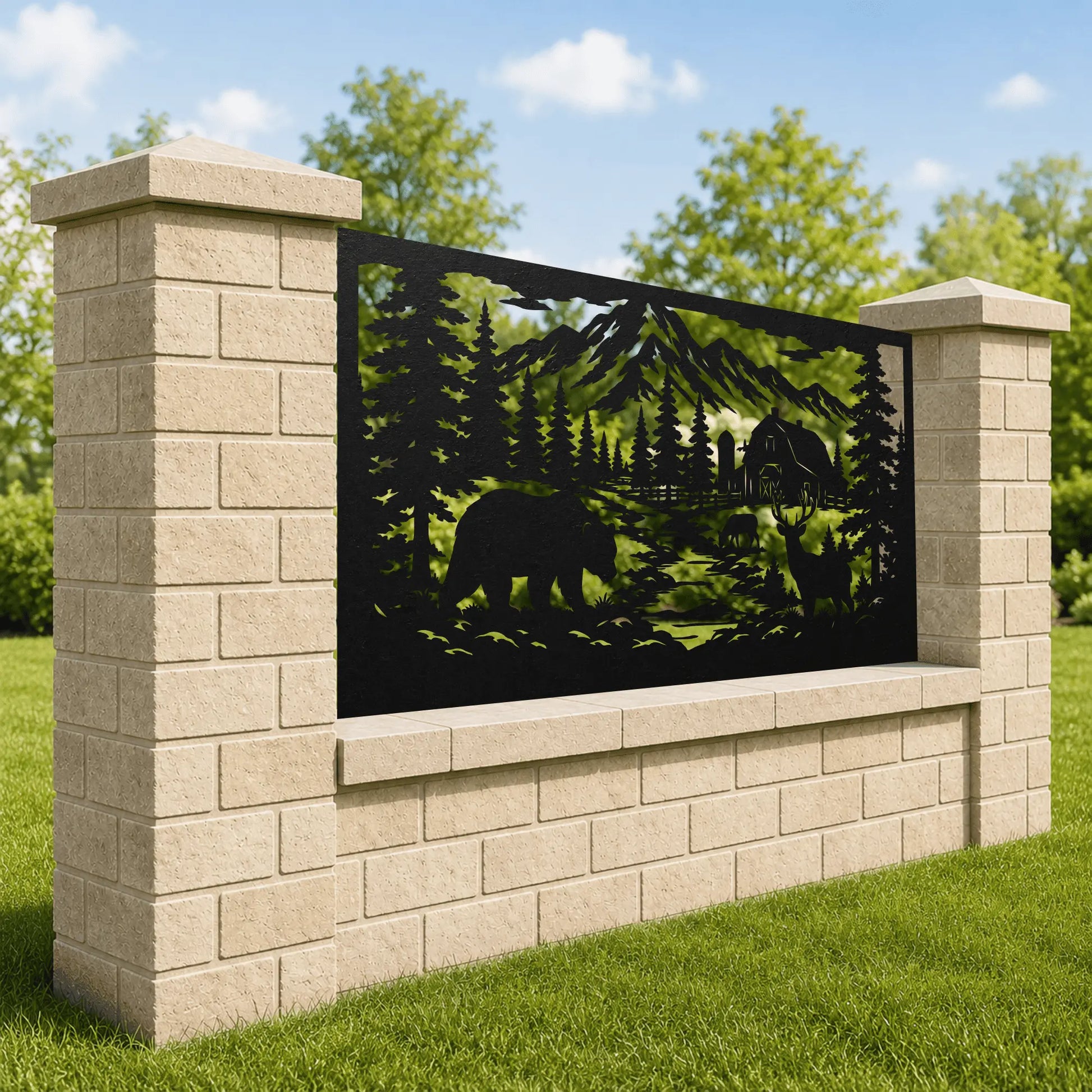 Wildlife Fence Panel DXF SVG for CNC Plasma