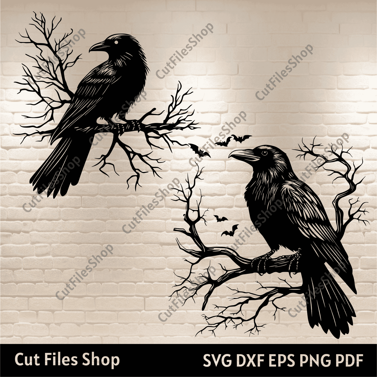 Raven scenes SVG Cricut Joy,Dxf for CNC,Sublimation Design