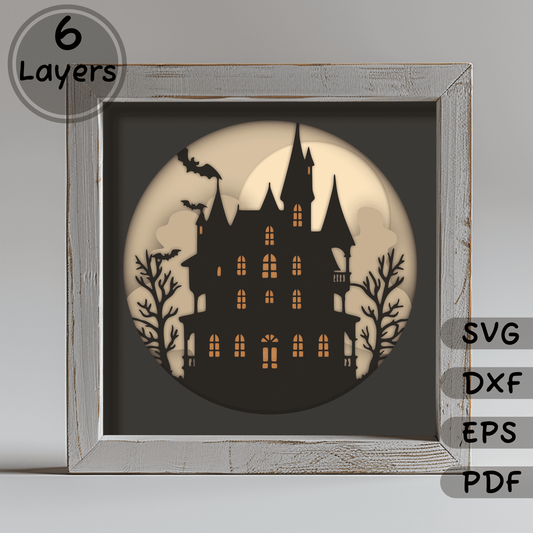 3D Shadow Box, 3D Layered Svg, 3D Papercut, Svg for Cricut
