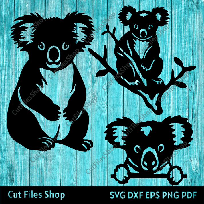 Koala SVG & DXF Files - Ideal for Cricut & Laser Cut