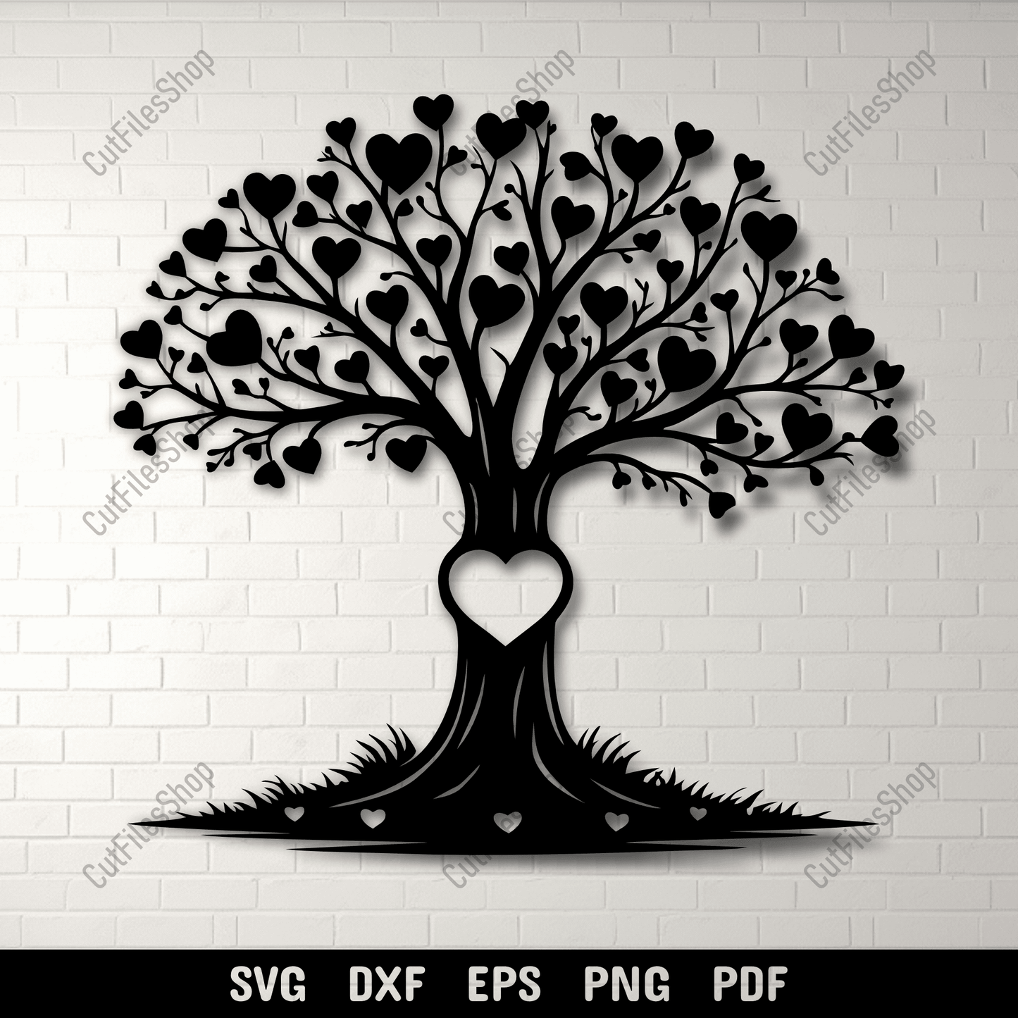 Heart Tree SVG DXF for Laser & CNC