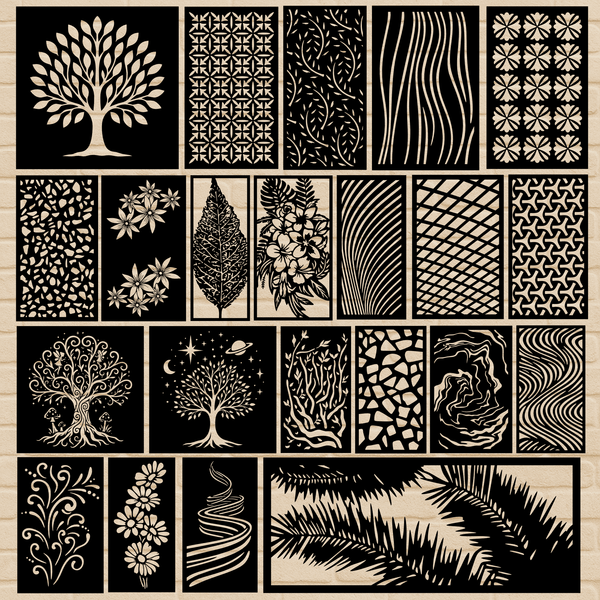 Decorative Panels CNC SVG DXF Bundle for Laser & CNC