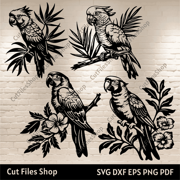 Parrot SVG & DXF Files for Cricut and Laser Cutting