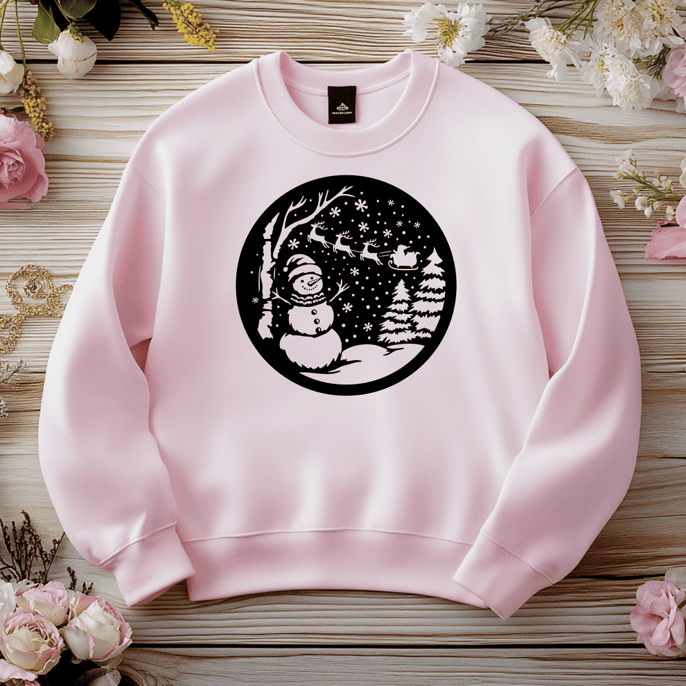 Snowman SVG Vector, Winter Scene, EPS, DXF for CNC, DIY