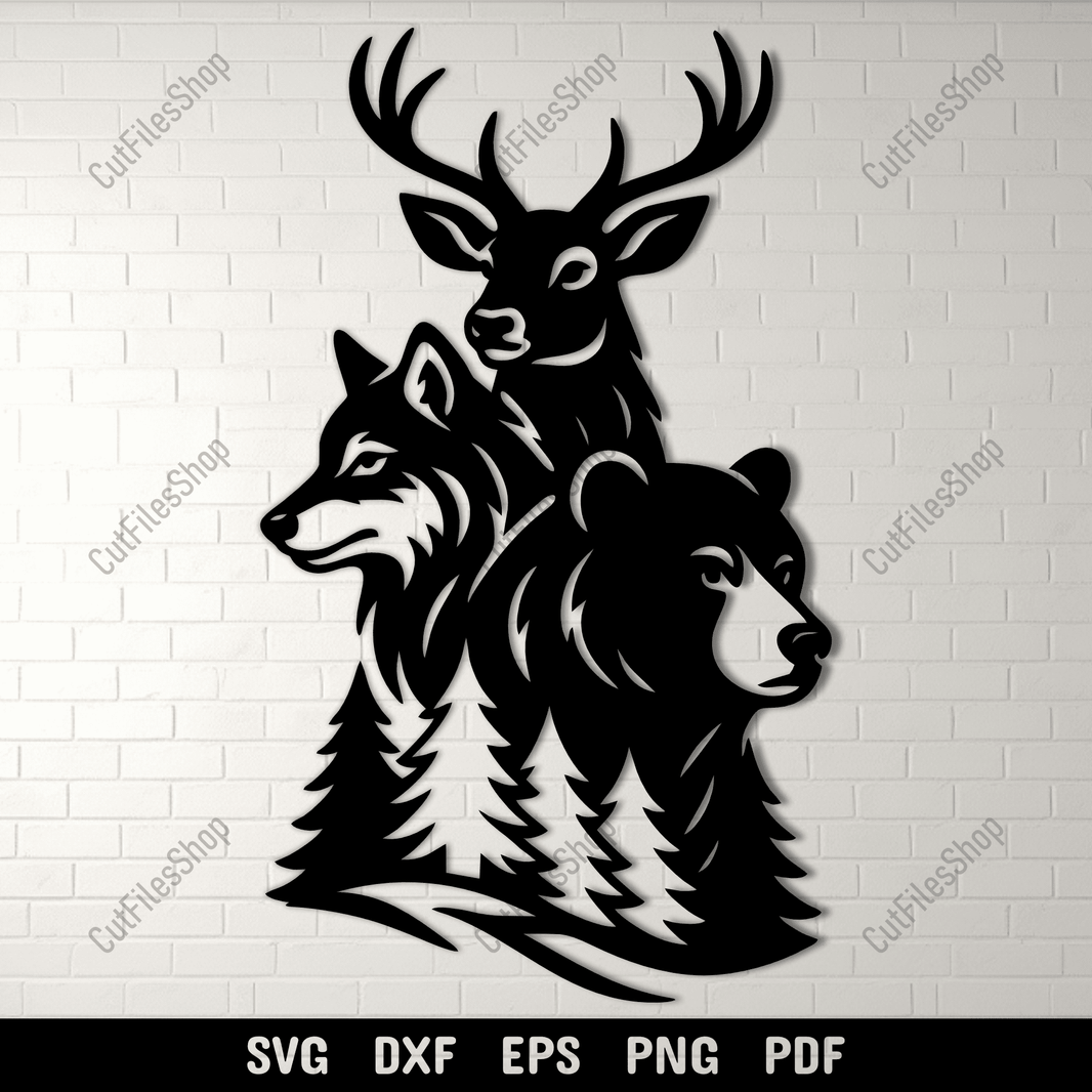 Animal SVG & DXF Cut Files for Cricut, Laser & CNC