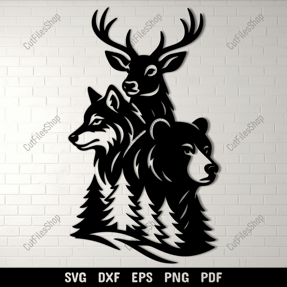Animal SVG & DXF Cut Files for Cricut, Laser & CNC