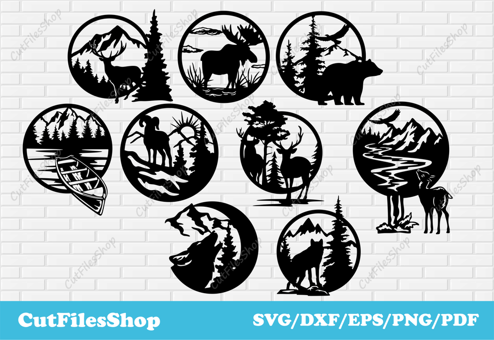 Animal DXF Files for Laser & Cricut Crafts