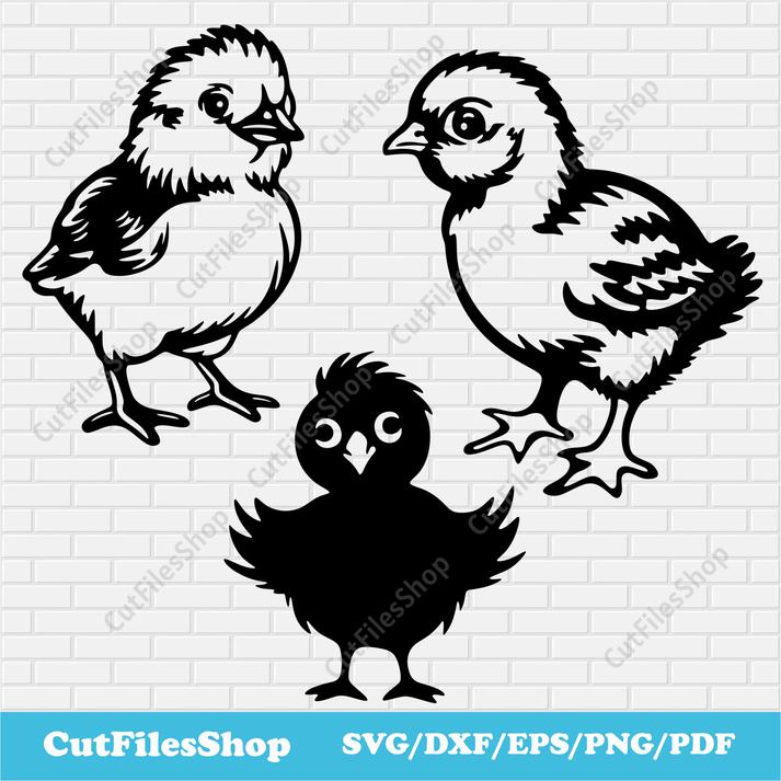 Chick SVG, Cricut Projects, DXF for laser cut, Chickens SVG for Cricut ...
