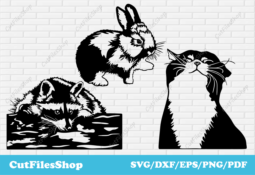 Animal SVG & DXF Cut Files for Cricut, Laser & CNC