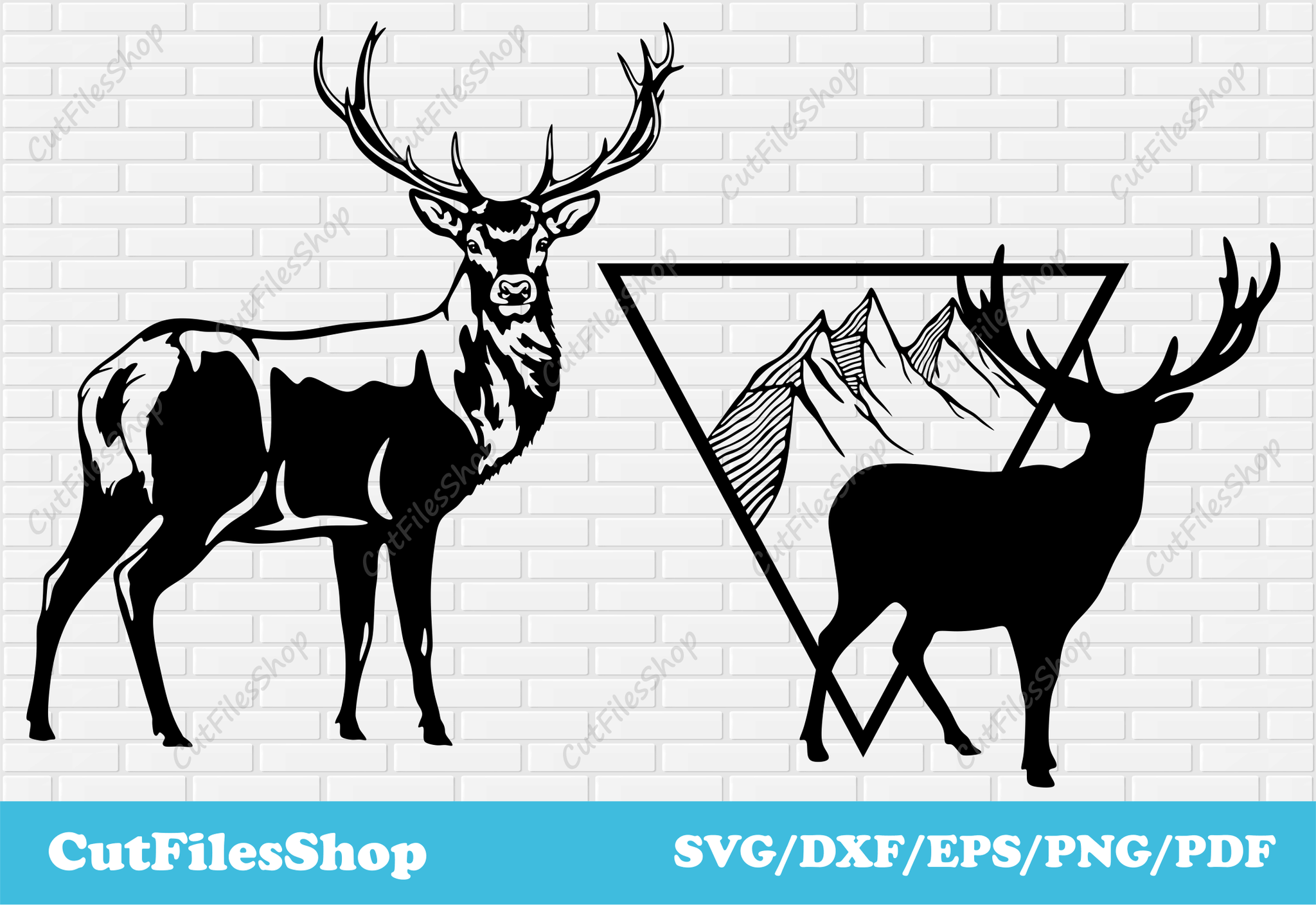 Deer dxf files, deer scene dxf, deer svg art, deer for t shirt svg ...