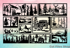 Nature scene, dxf download for cnc, download dxf files for laser ...