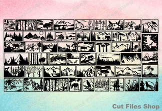 Nature panels dxf, download dxf files for laser cutting, DXF SVG files