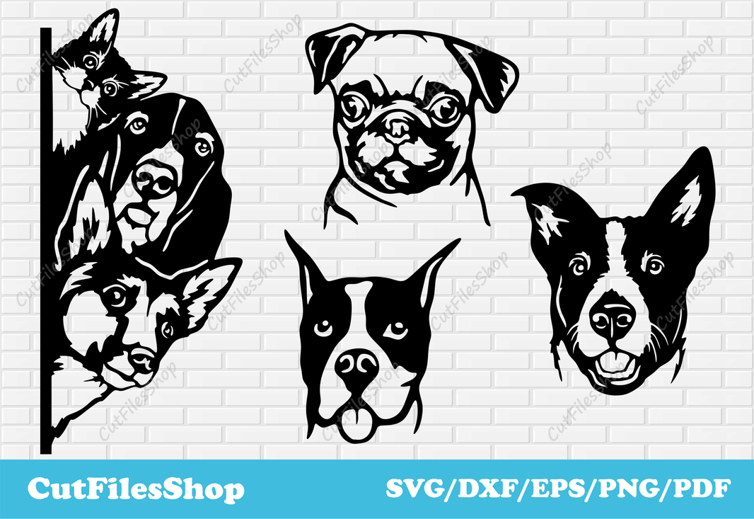 Pets SVG & DXF Cut Files for Cricut, Laser & CNC